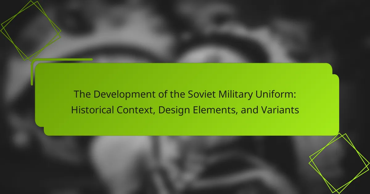 The Development of the Soviet Military Uniform: Historical Context ...